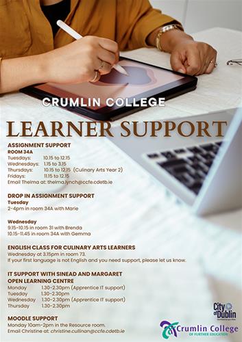 Learner Supports for Crumlin College Students